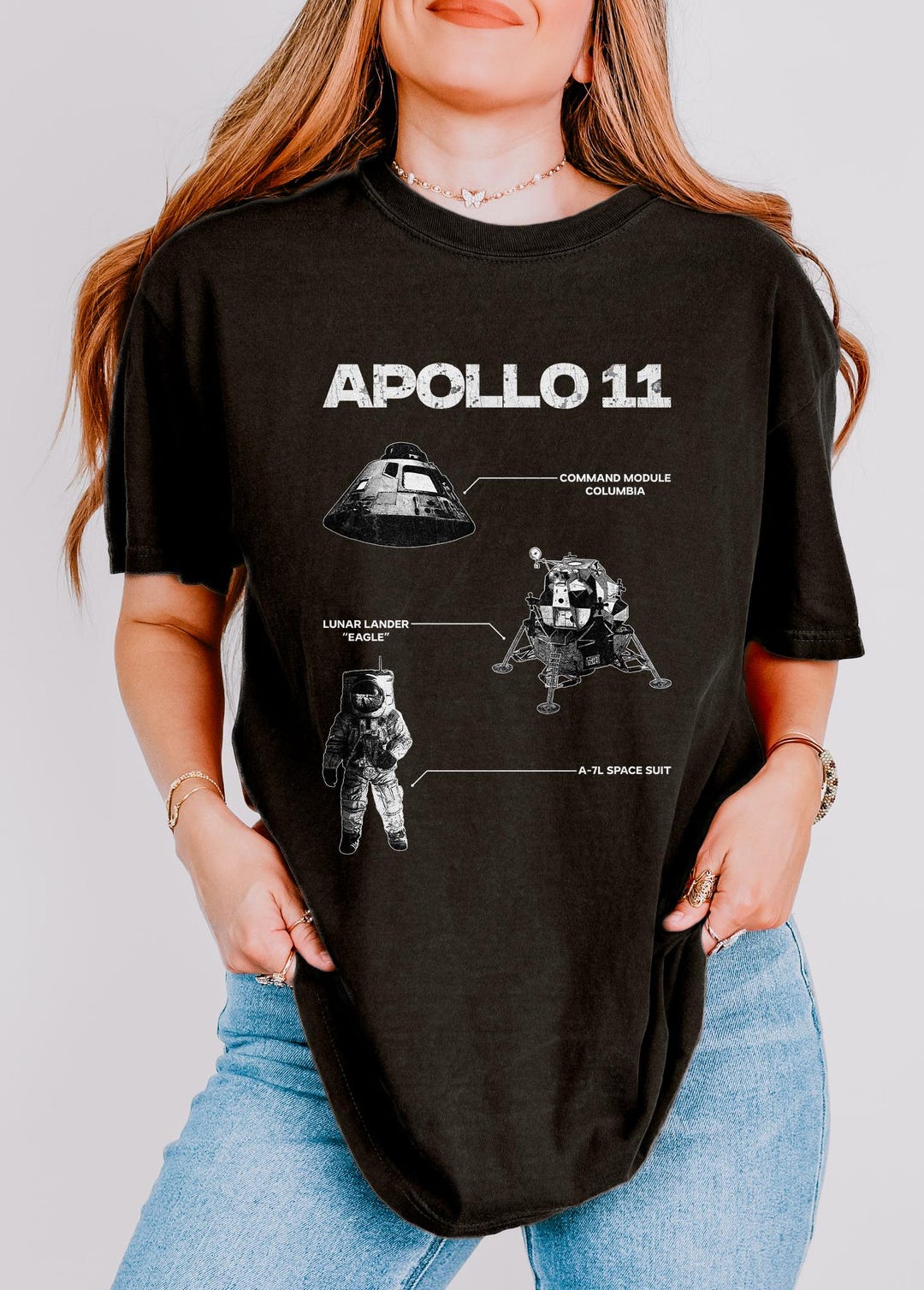 Apollo 11 - Graphic T-shirt, Space Theme Tee, Unisex Astronaut Shirt ...