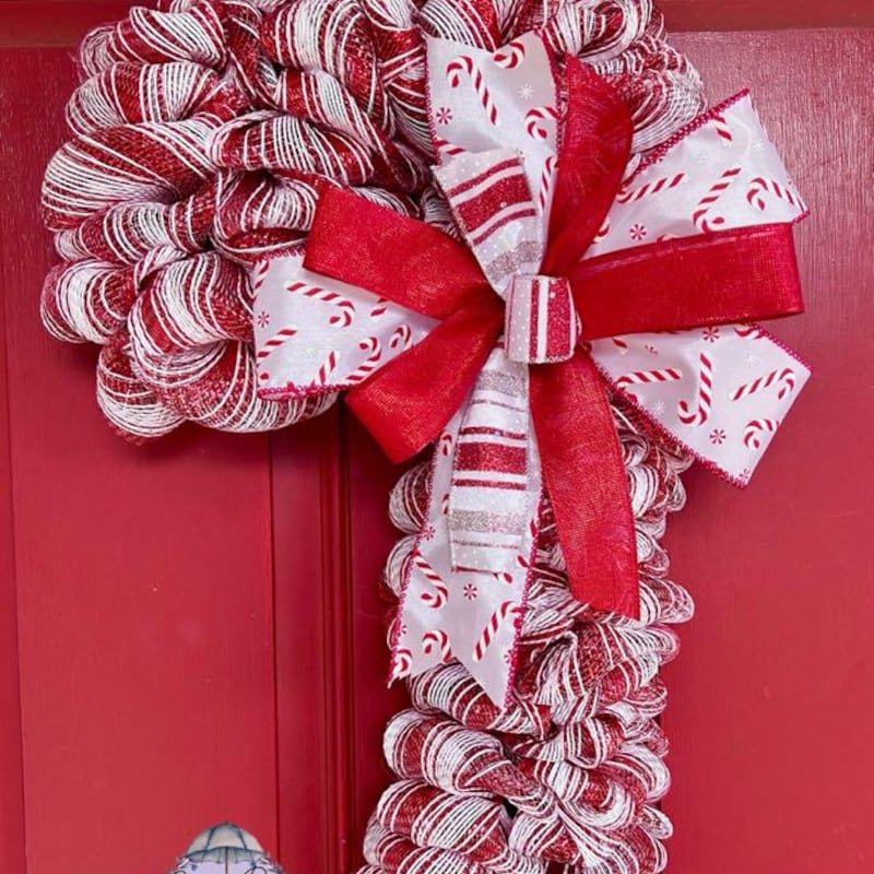 Candy Cane Door Decor - Etsy