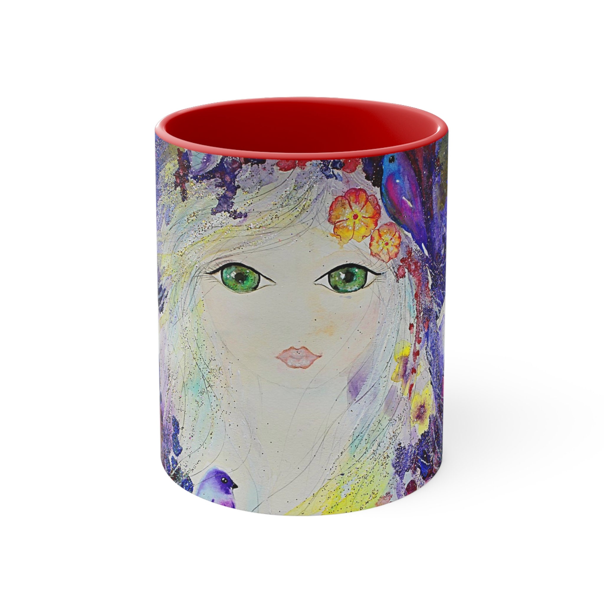 Fairy Tale Art Coffee Mug | Nino Gabashvili Floral Design, Two-tone ...
