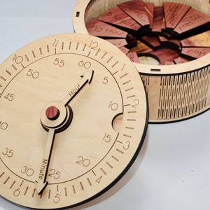 Fraction Clock Laser File - Etsy