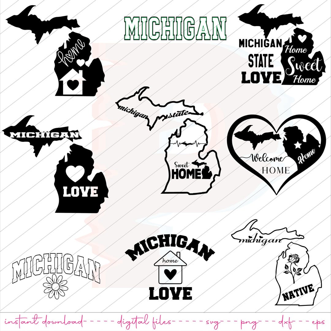 Michigan SVG / Cut File / Cricut / Clip Art / Commercial Use ...