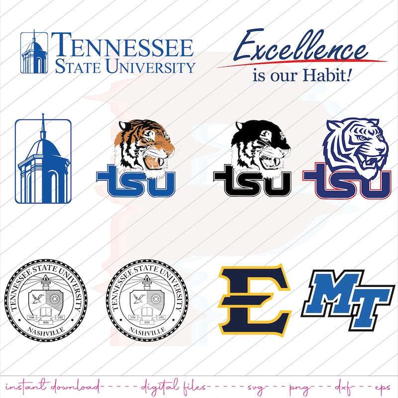 Tennessee State University Logos - Etsy