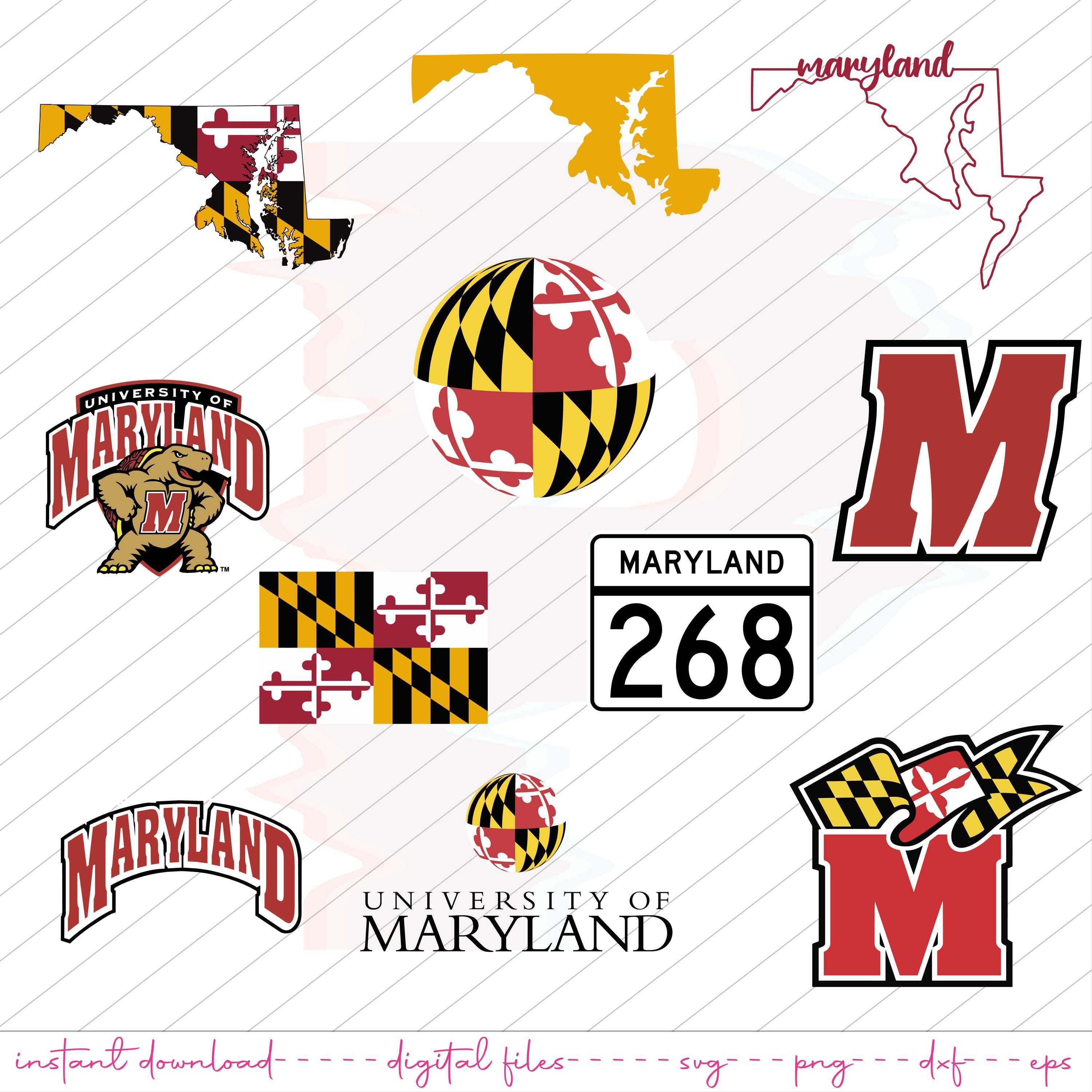 Maryland Svg, Maryland State Svg, Maryland State Flag, M Svg, Maryland ...