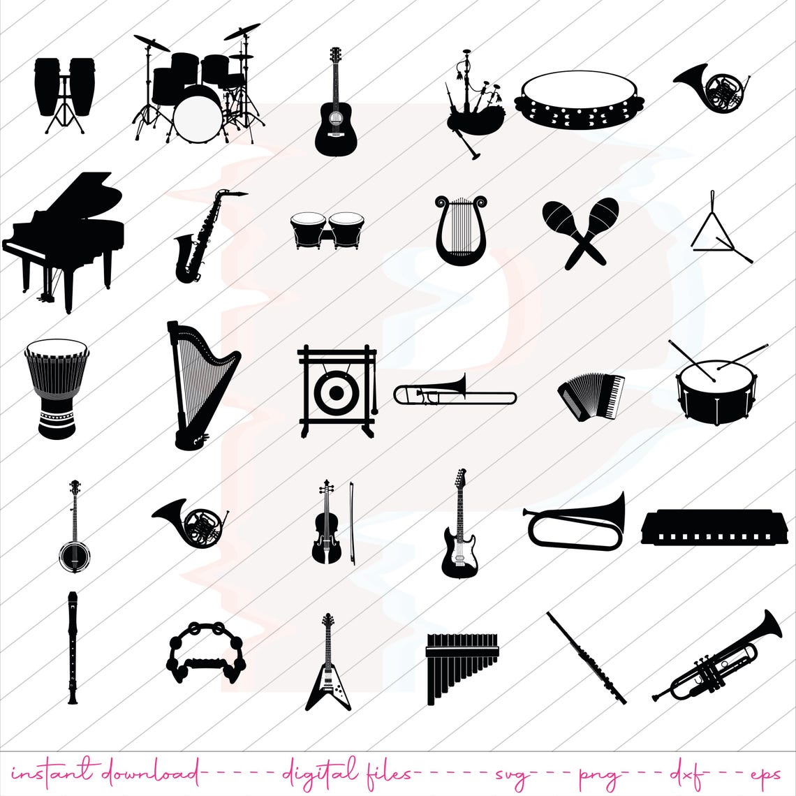 Musical Instruments Svg, Musical Instruments Png, Musical Instruments ...