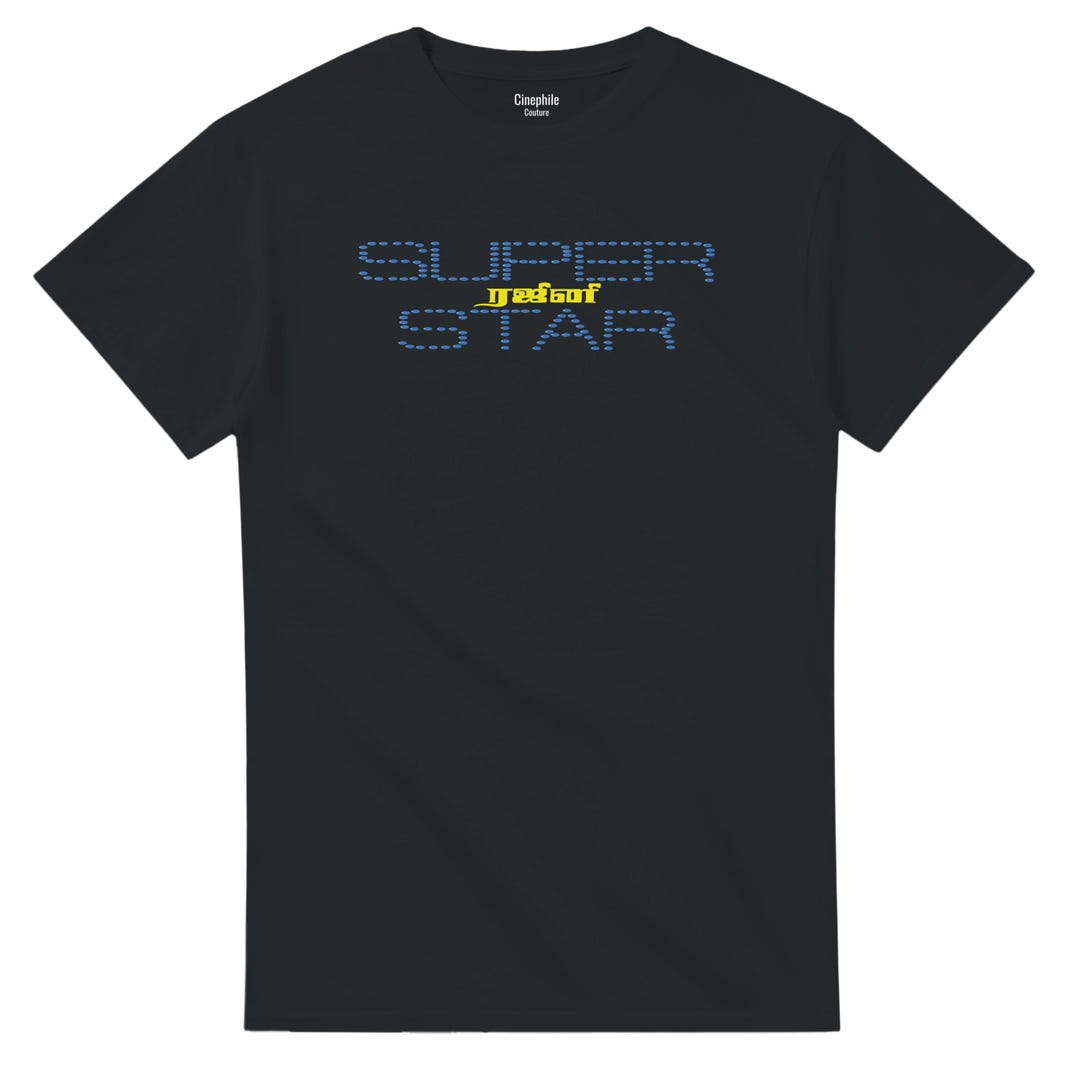 Super Star Title Card T-shirt, Tamil T-shirt, Tamil Movie, Tamil Cinema ...