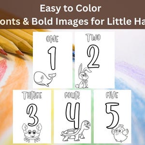 10 Printable Coloring Pages With Numbers 1-10 and Fun Animals to Color ...