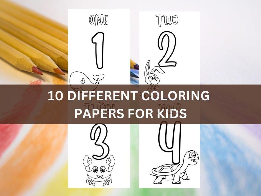 10 Printable Coloring Pages With Numbers 1-10 and Fun Animals to Color ...
