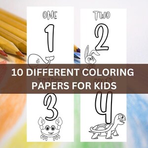 10 Printable Coloring Pages With Numbers 1-10 and Fun Animals to Color ...