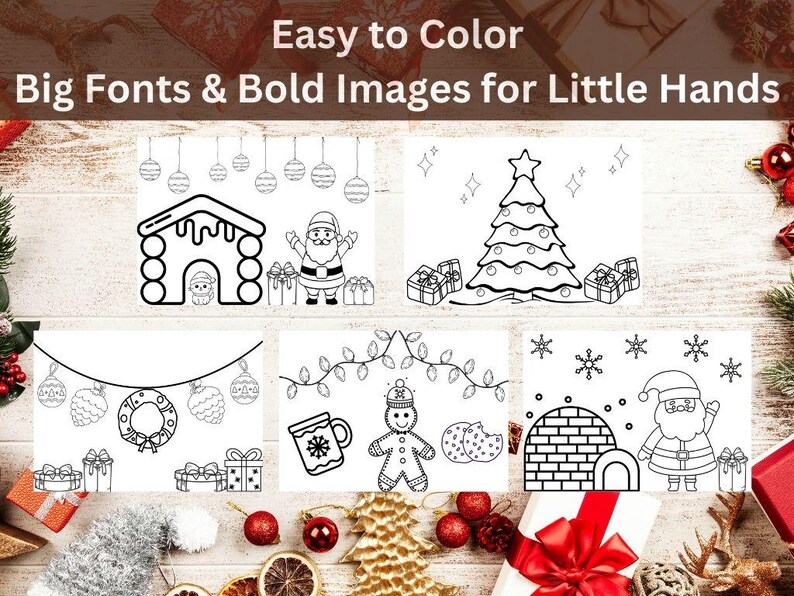10 Printable Coloring Pages With Christmas Theme – Kids Fun ...