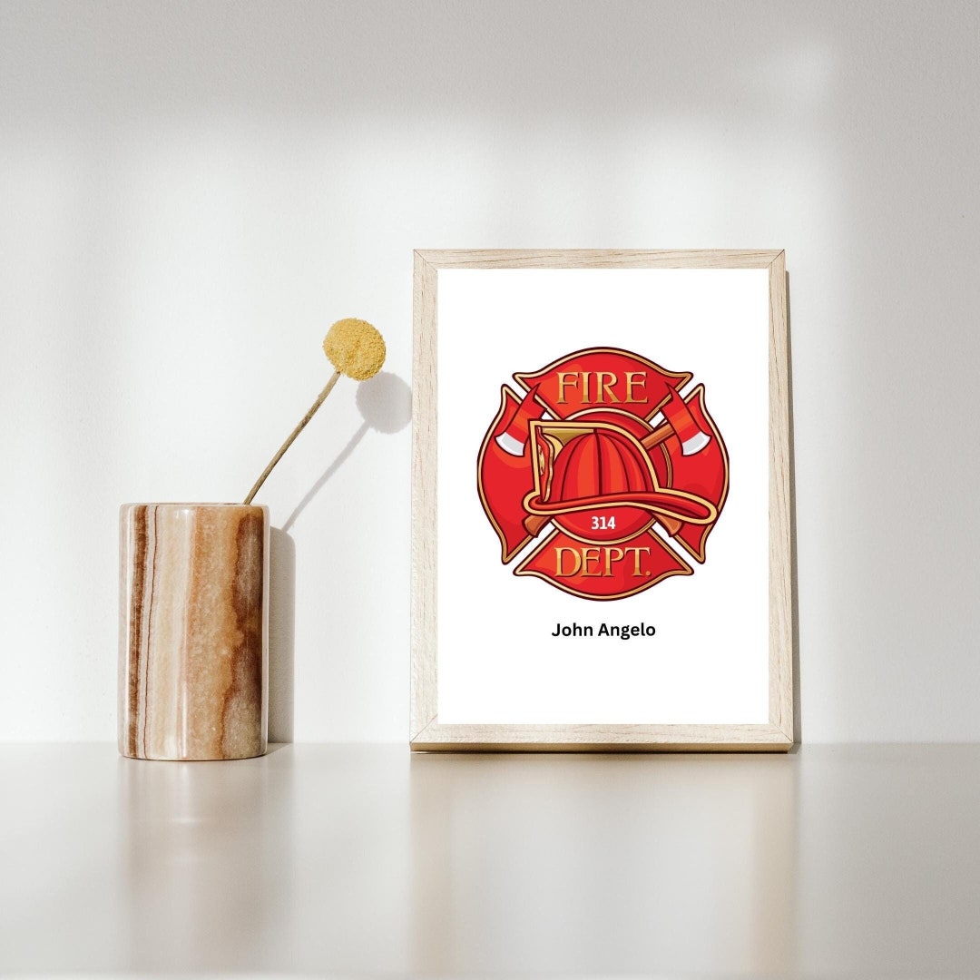 Custom Firefighters Helmet Color Print - Customize Name, Dept., And/or ...