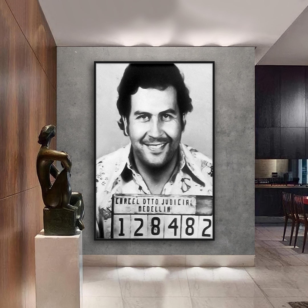 Pablo Escobar Wall Art, Pablo Escobar Mugshot Canvas Print, Pablo ...