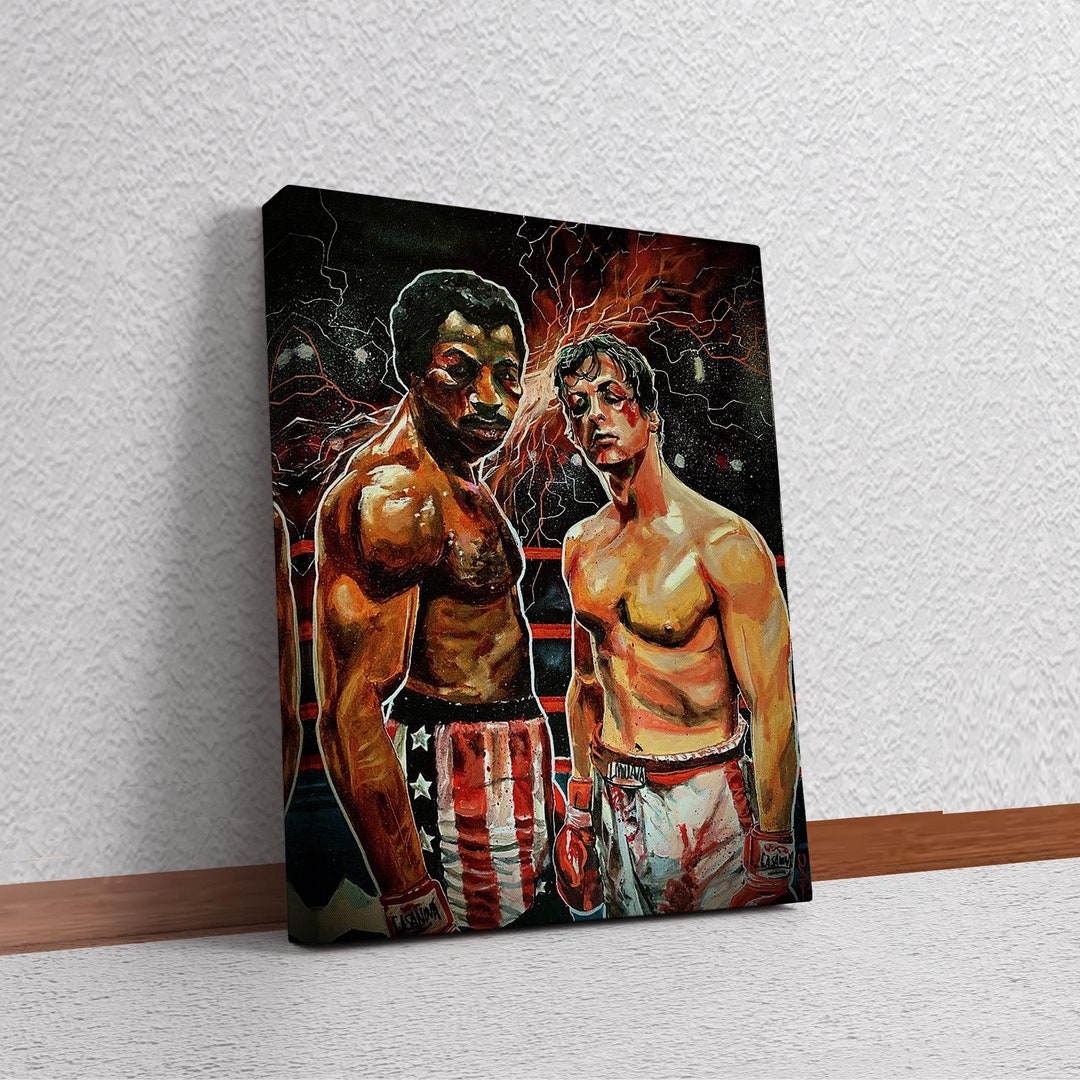 Rocky Vs Apollo Canvas Painting, Rocky Poster, Boxing Wall Painting ...