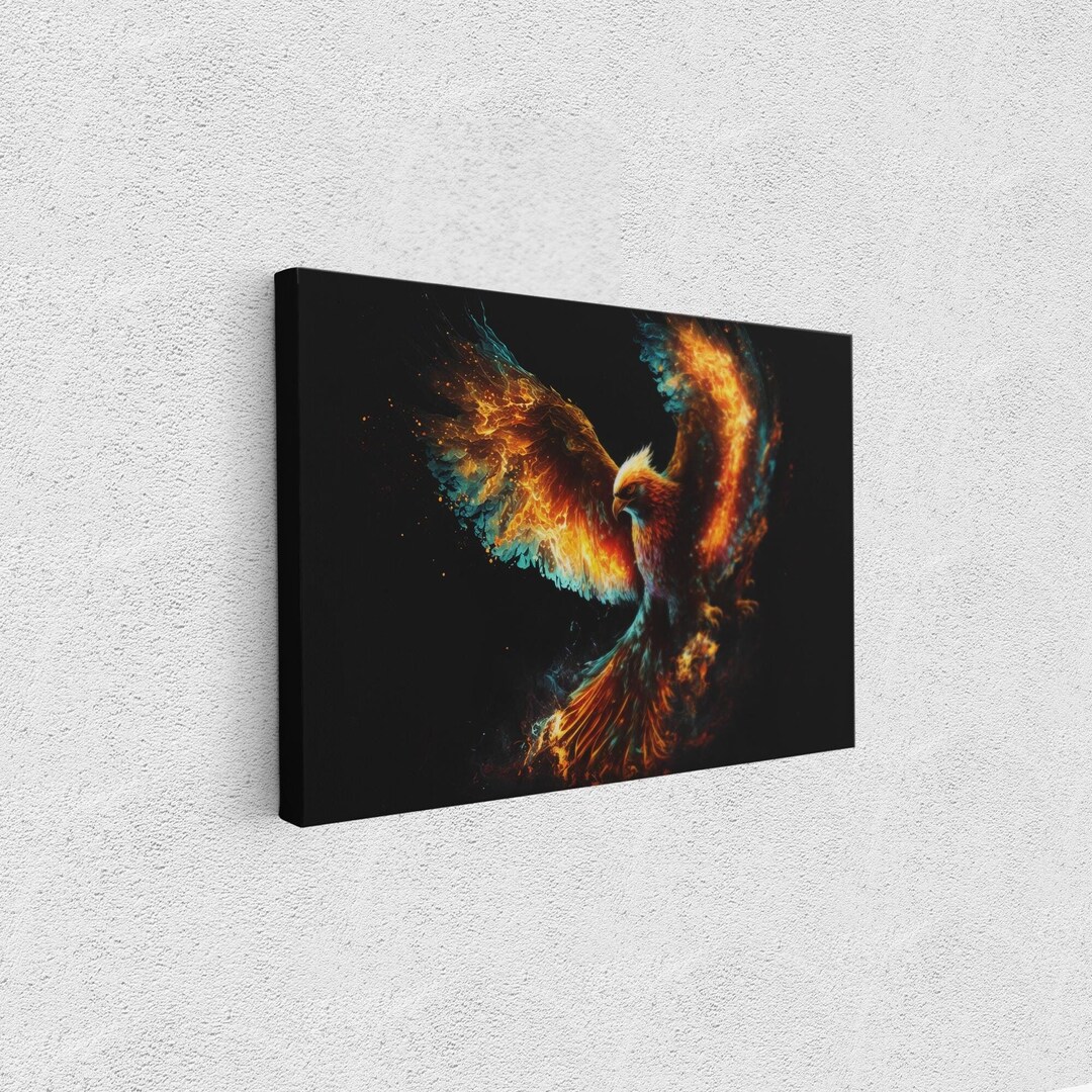 Phoenix Bird Wall Art, Colorful Bird Wall Decor, Phoenix Bird Poster ...