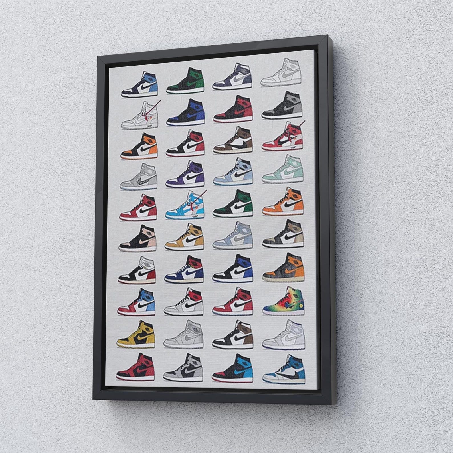Air Jordan Wall Decor, Air Jordan 1 Collection Sneaker Poster, Jordan ...