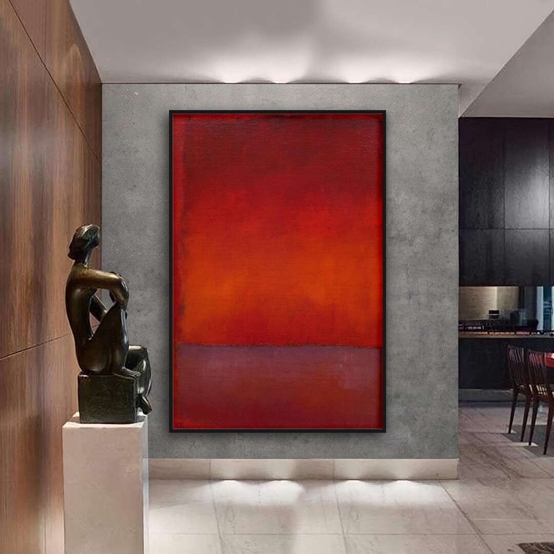 Mark Rothko Red Wall Decor, Mark Rothko Red Canvas Wall Art, Mark ...