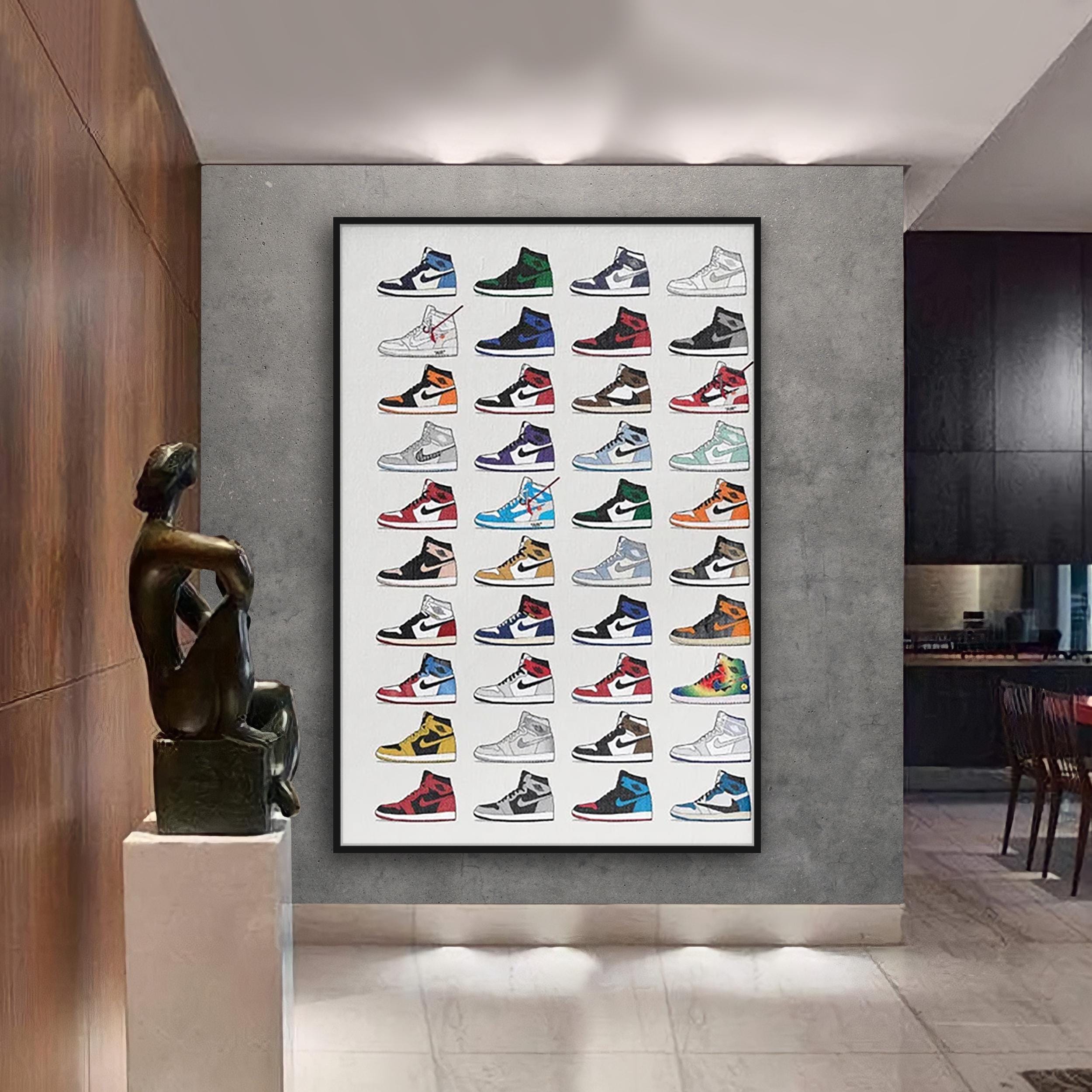 Air Jordan Wall Decor, Air Jordan 1 Collection Sneaker Poster, Jordan ...