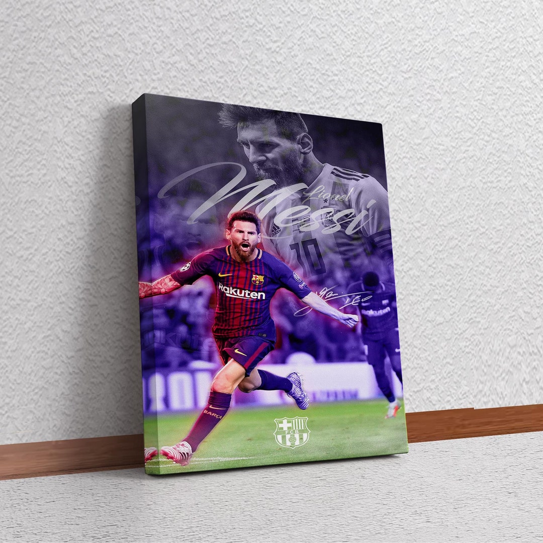 Lionel Messi Canvas Wall Art, Lionel Messi Wall Decor, Lionel Messi ...