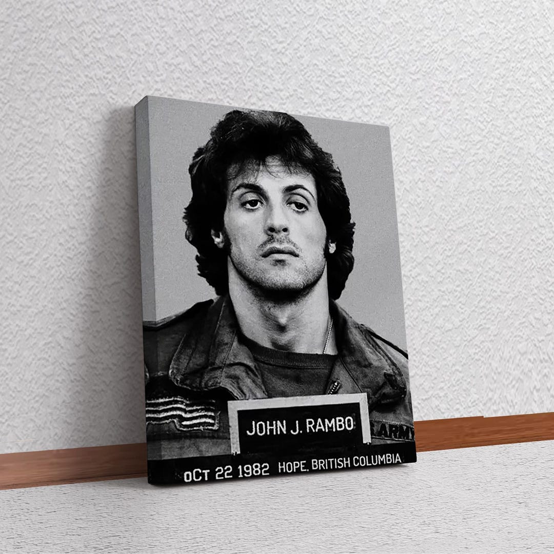 John Rambo Canvas, Rambo Movie Poster Print, Sylvester Stallone Wall ...