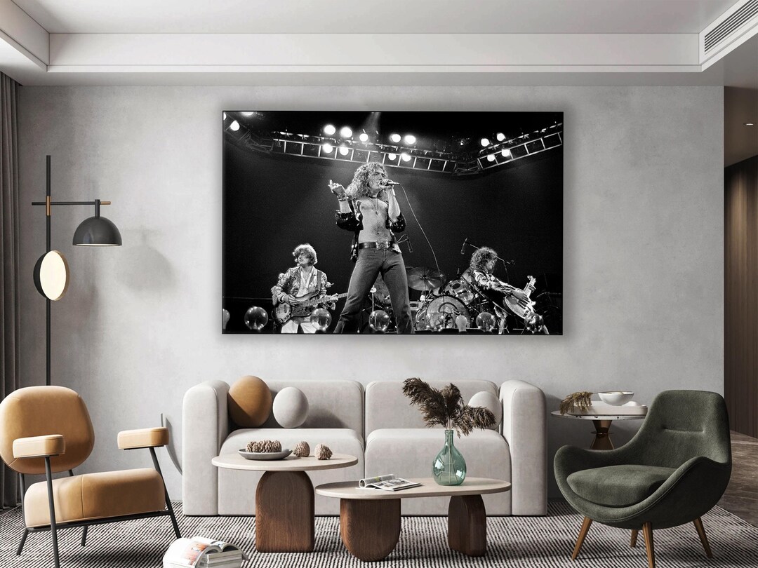 Led Zeppelin Wall Art, Led Zeppelin Jimmy Page Robert Plant Canvas ...
