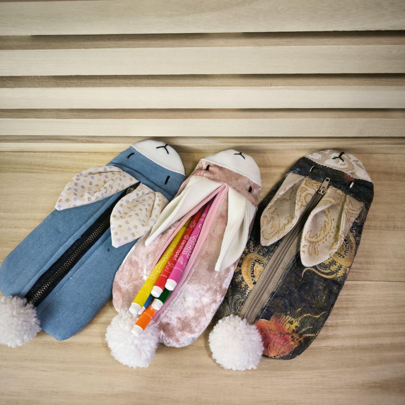 PDF Sewing Pattern: Bunny Pencil Case – Approx. 30 Cm (12") Gift Tutorial Gift Ideas. Quilted ...