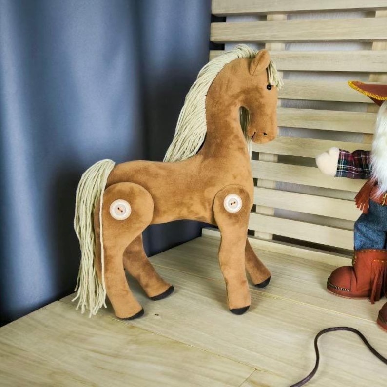 PDF Sewing Pattern – Horse Plush Toy (33×22 Cm / 13"×8.7") | A4 Format ...