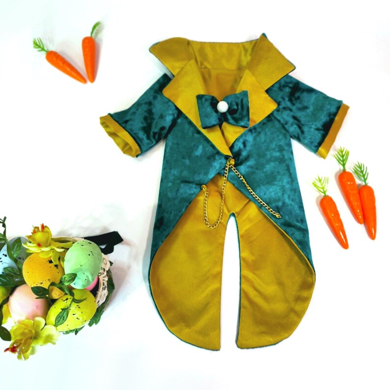 Świąteczny strój dla królika, prezent wielkanocny, świąteczna dekoracja ...