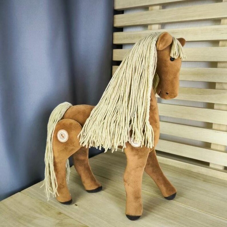 PDF Sewing Pattern – Horse Plush Toy (33×22 Cm / 13"×8.7") | A4 Format ...