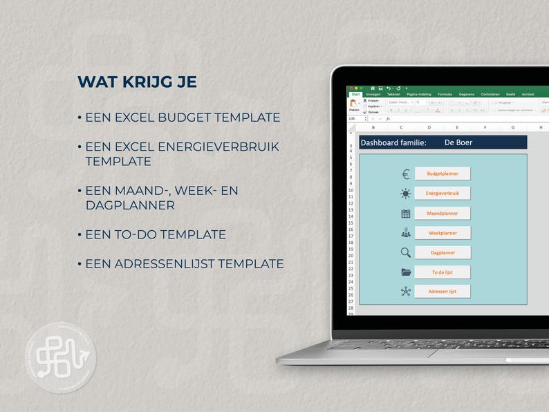 Excel Dashboard Template Budget Planner Energieverbruik Tracker ...
