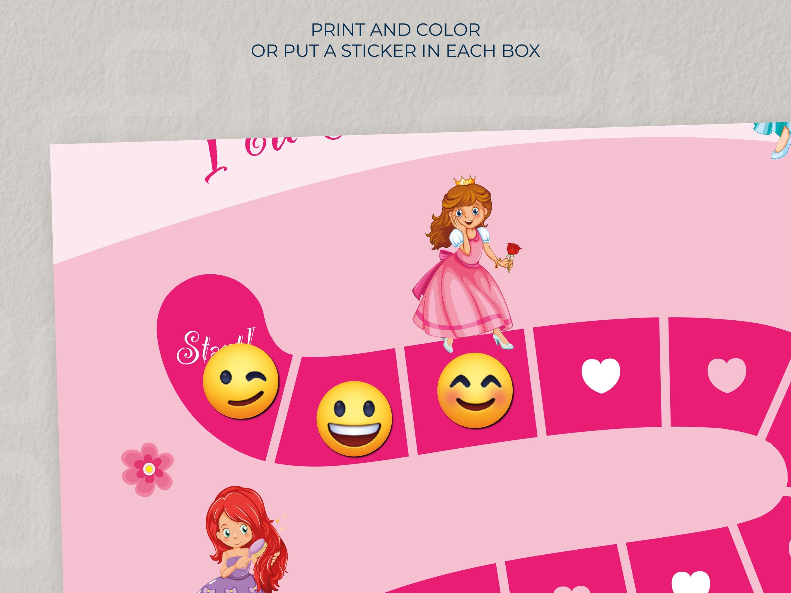 Princess Reward Chart for Girls | Printable A4 PDF | Fun Behavior ...
