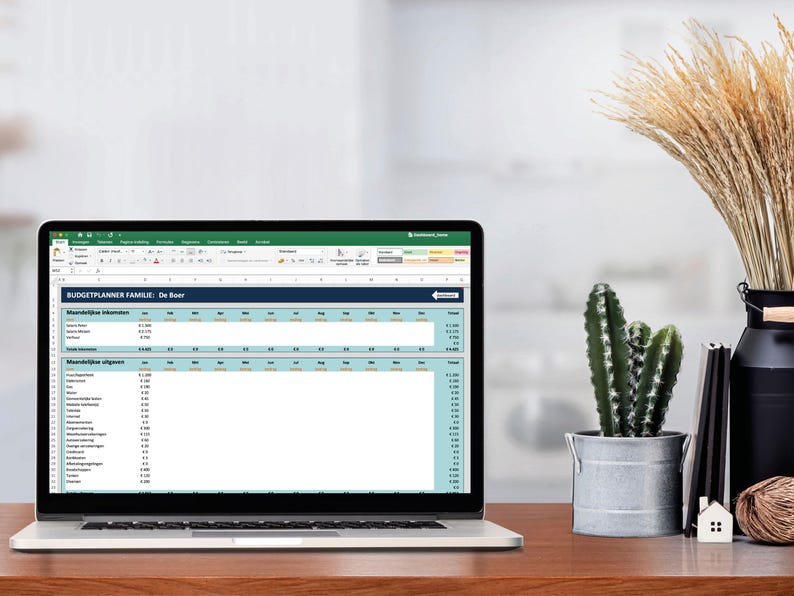 Excel Dashboard Template Budget Planner Energieverbruik Tracker ...