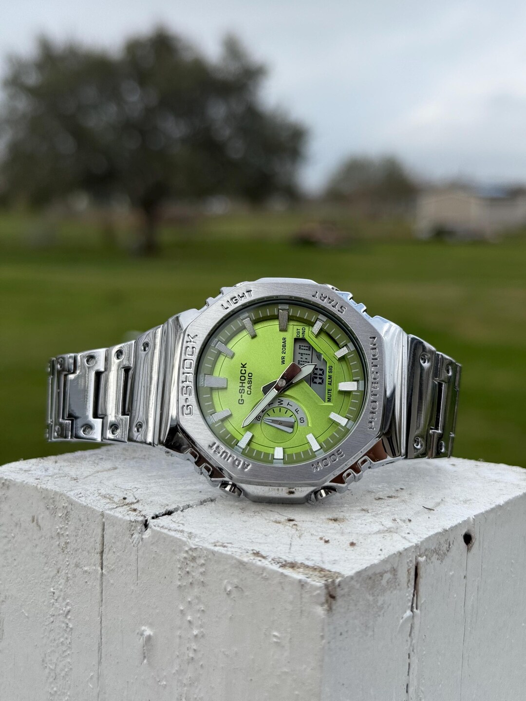 Casio G-shock GM-B2100 Lime Green Dial Mod Custom - Etsy