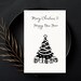 Black & White Christmas Card | Digital Product Printable - Etsy