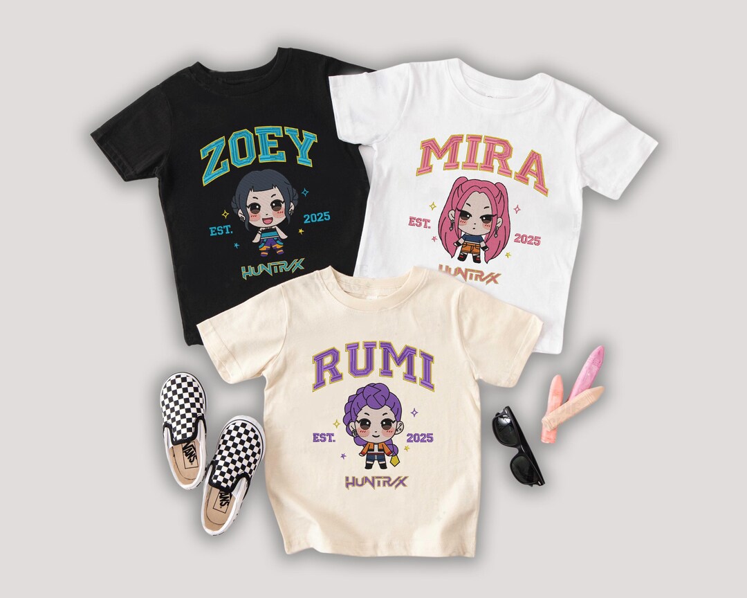 Embroidered Kpop Demon Hunter Huntrix & Saja Boys Youth Sweathirt ...