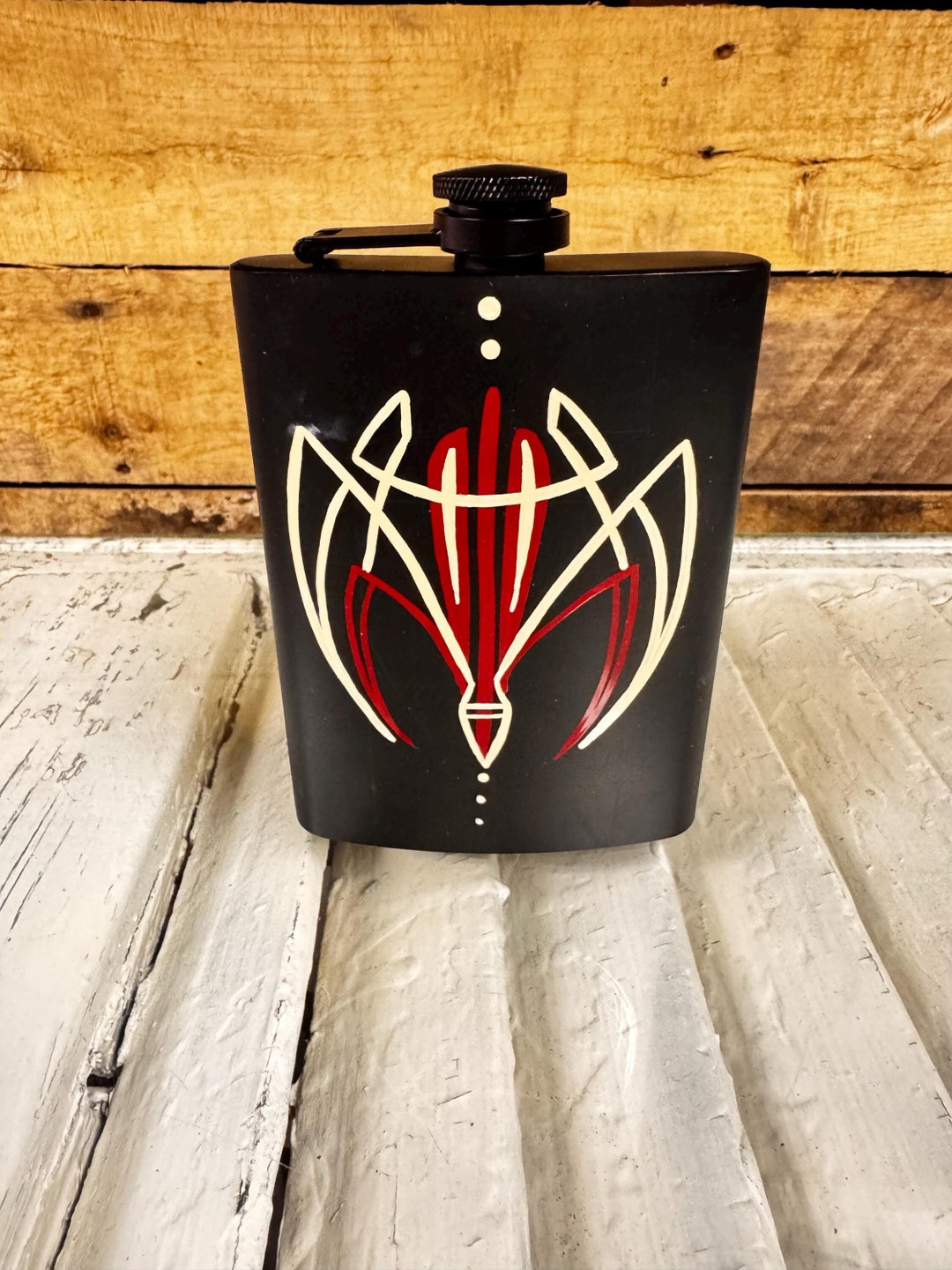 Pinstripe Hot Rod Rat Rod Tattoo Custom Painted Rat Fink 8oz Stainless ...