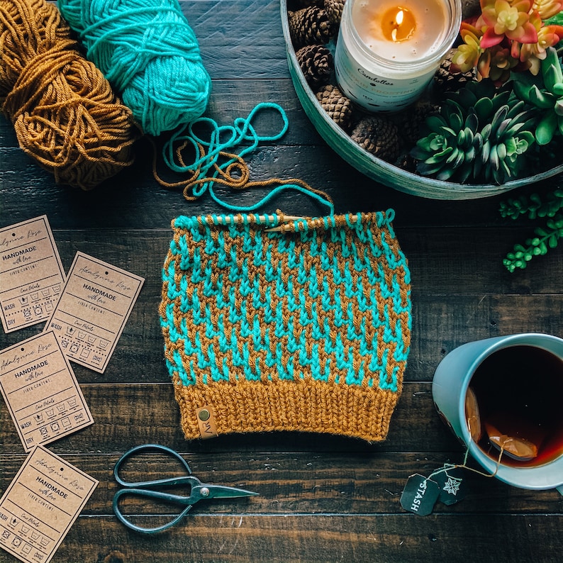 The Stained Glass Beanie Knitting Pattern | Instant PDF Digital ...