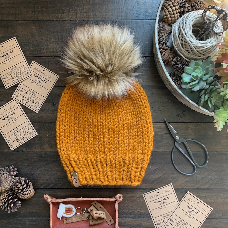 Yellow Knit Hat Women - Etsy