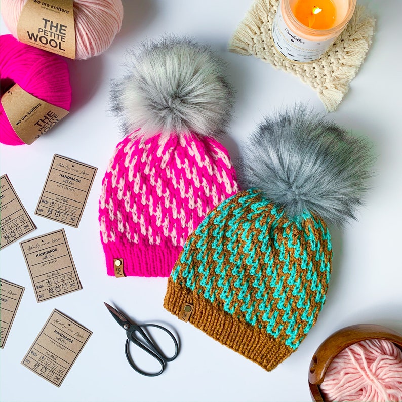 The Stained Glass Beanie Knitting Pattern | Instant PDF Digital ...