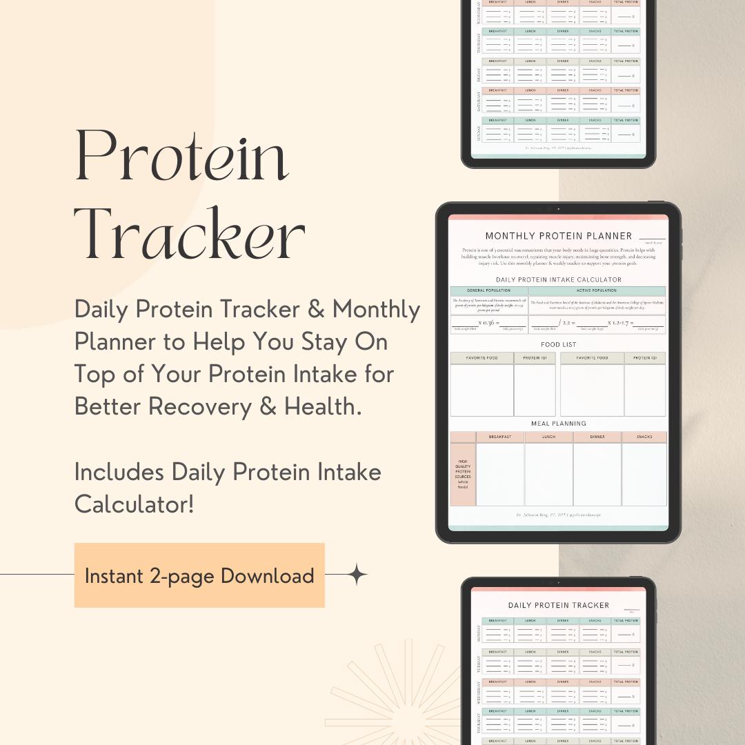 High Protein Tracker, Protein Food Tracker, Macro Meal Tracker, High ...