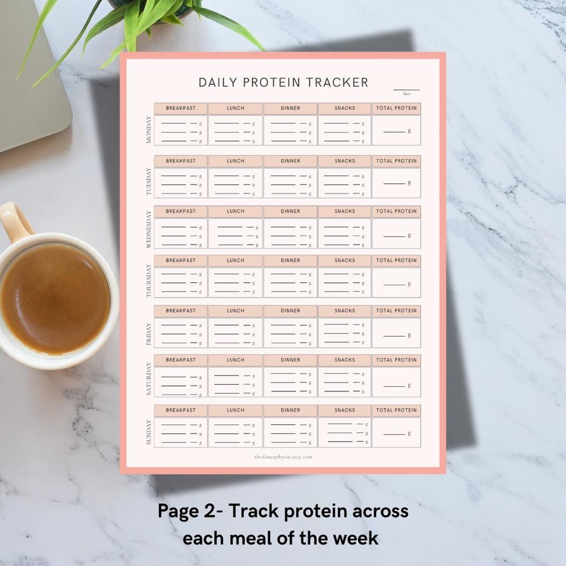 High Protein Food Planner, High Protein Tracker, Protein Food Tracker ...
