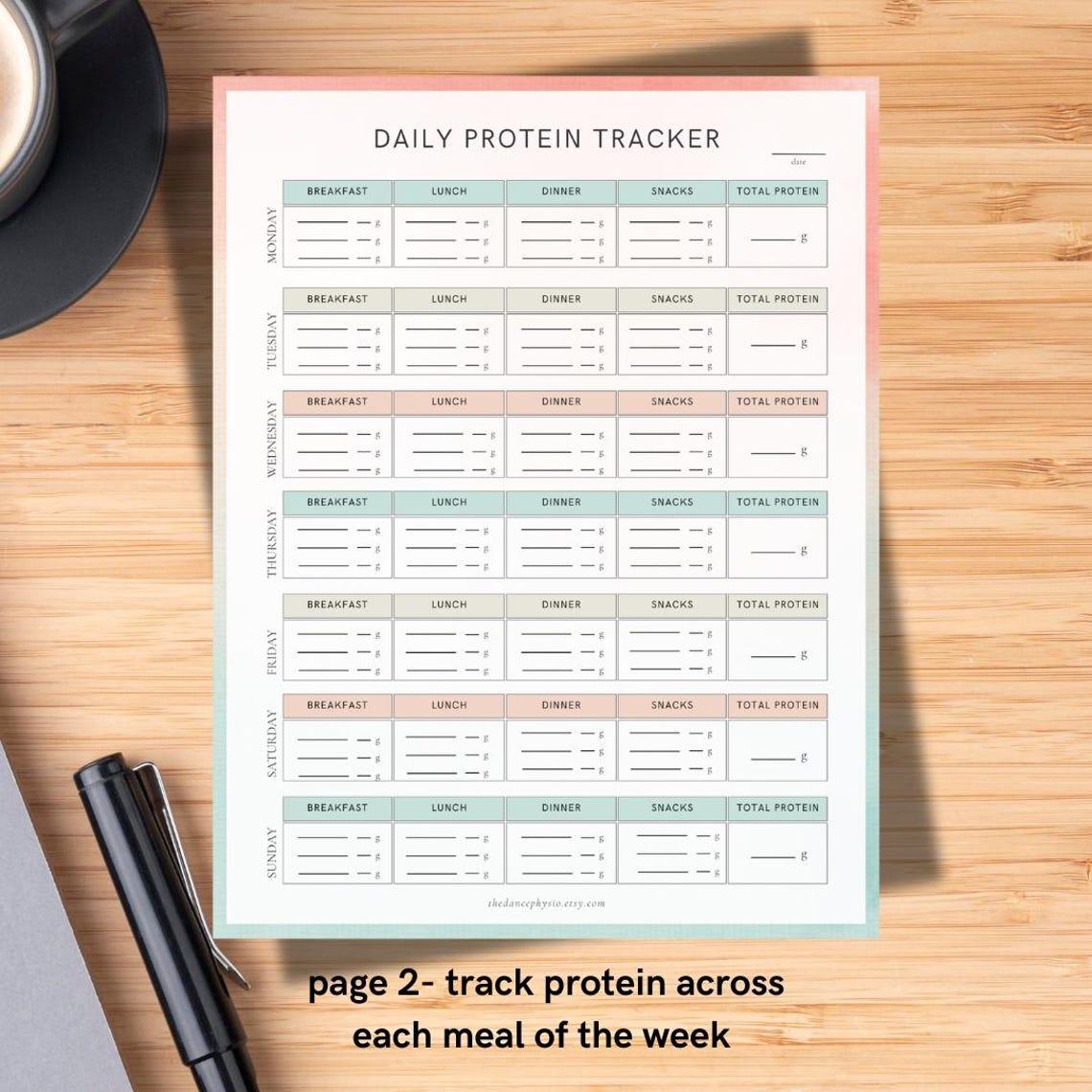 High Protein Tracker, Protein Food Tracker, Macro Meal Tracker, High ...