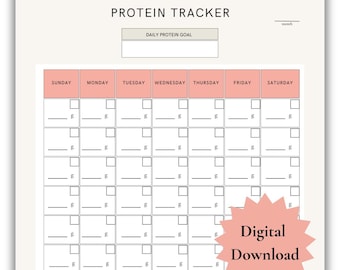 High Protein Tracker, Protein Food Tracker, Macro Meal Tracker, High ...