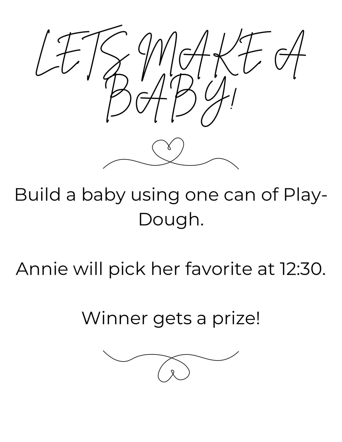 Let's Make A Baby Shower Game - Etsy