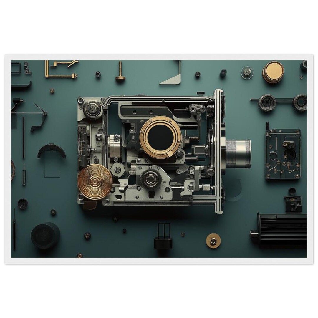 Camera Breakdown 1 Minimalist Print Decor Wall Art Premium Matte Paper ...