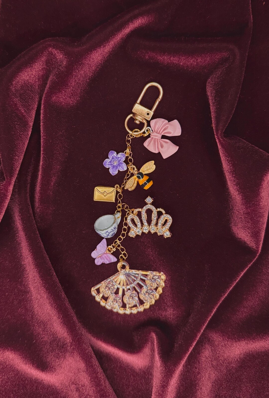 Regency Romance Inspired Charm Chain: E-reader, Kindle, Bag Accessory ...