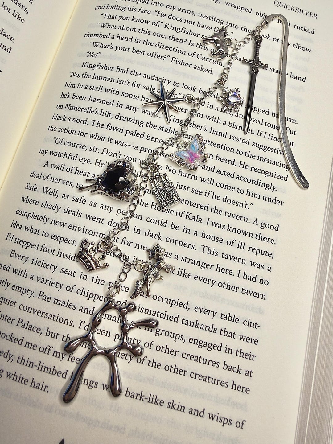 Kingfisher Charm Chain Bookmark | E-reader, Kindle, Bag Accessory ...