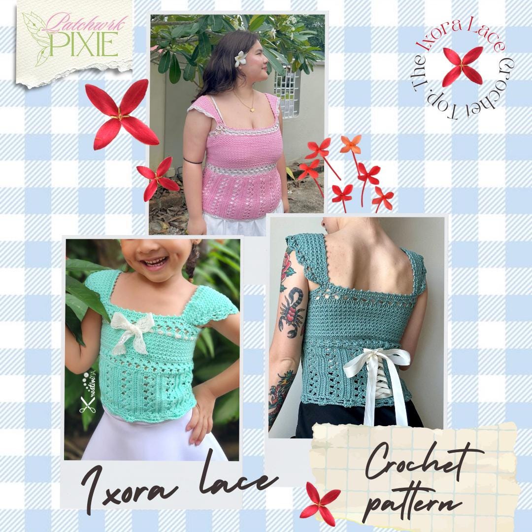 Ixora Lace Top [PDF CROCHET PATTERN] - Etsy