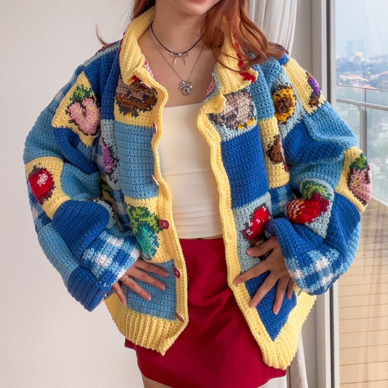 Farmer's Patchwork Jacket [PDF CROCHET GUIDE] - Etsy