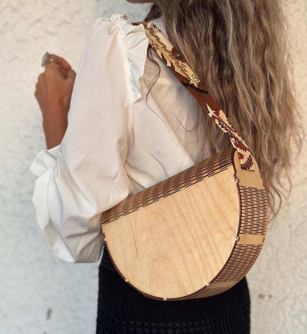 Laser Cut Wooden Shoulder Purse: Handmade Eco-friendly Clutch - Etsy