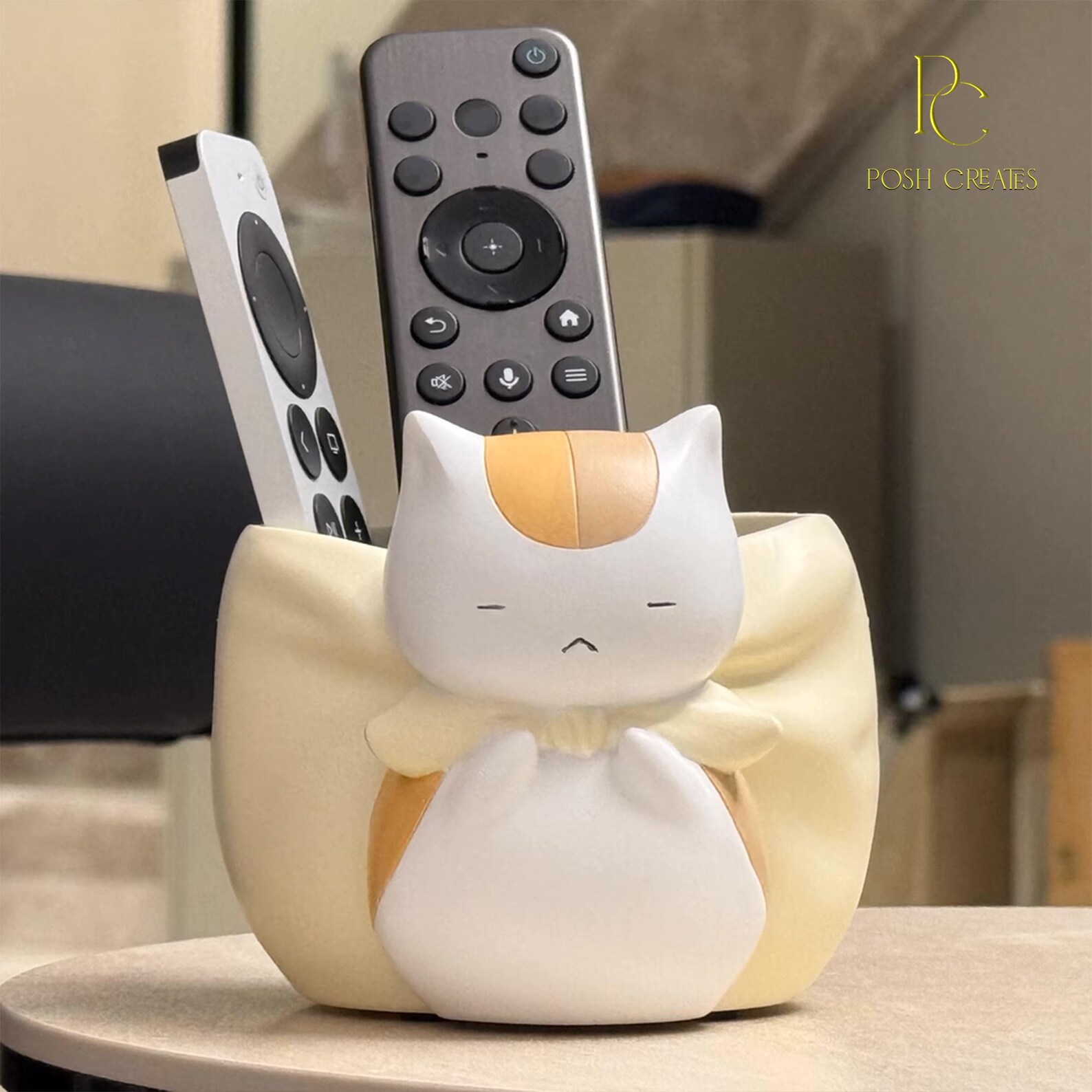 Resin Cat Remote Control Holder | Kawaii Desktop Organizer Cute Cat ...