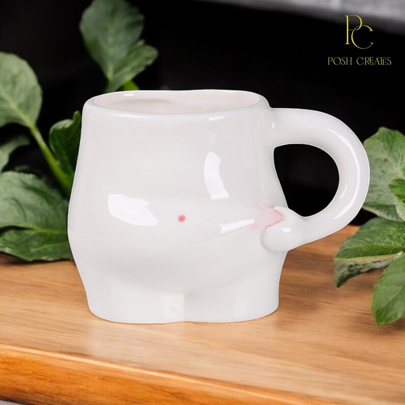 Funny Belly Pinch Butt Mug | Ceramic Coffee Cup Modern Home Decor ...